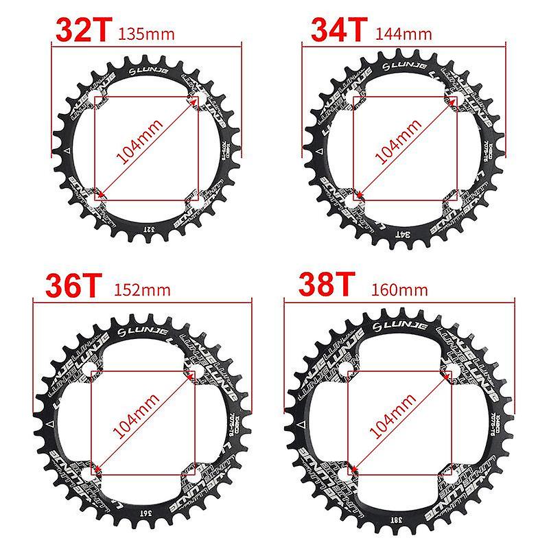 Bicycle Positive And Negative Tooth Disc 104bcd Tooth Disc 32t 34t 36t ...