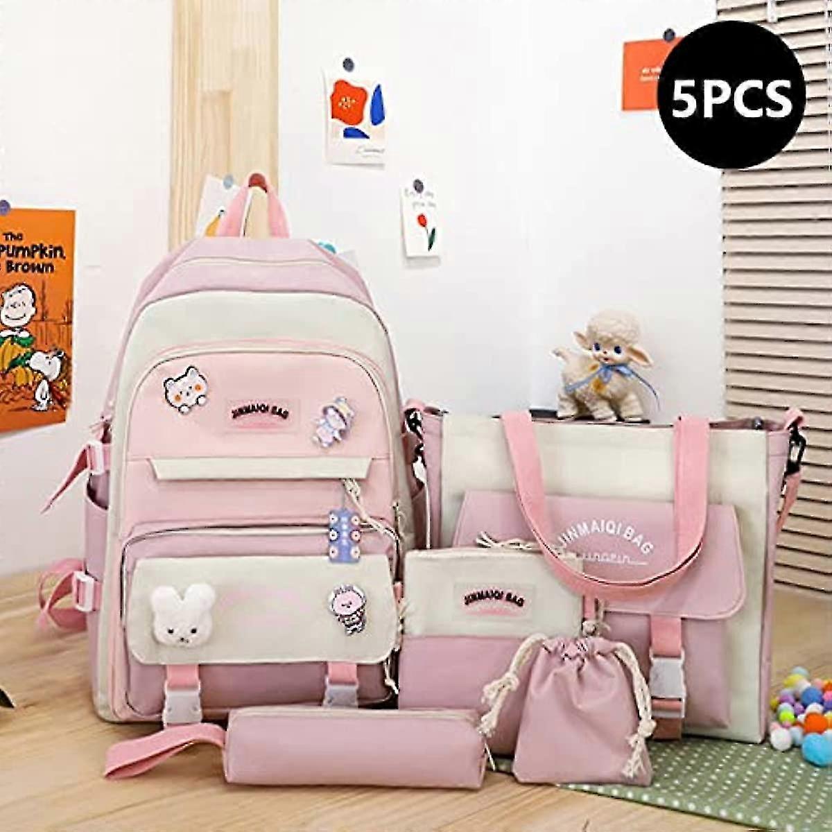 Kawaii Backpack With Kawaii Pin And Accessories 5pcs Set Cute Children ...