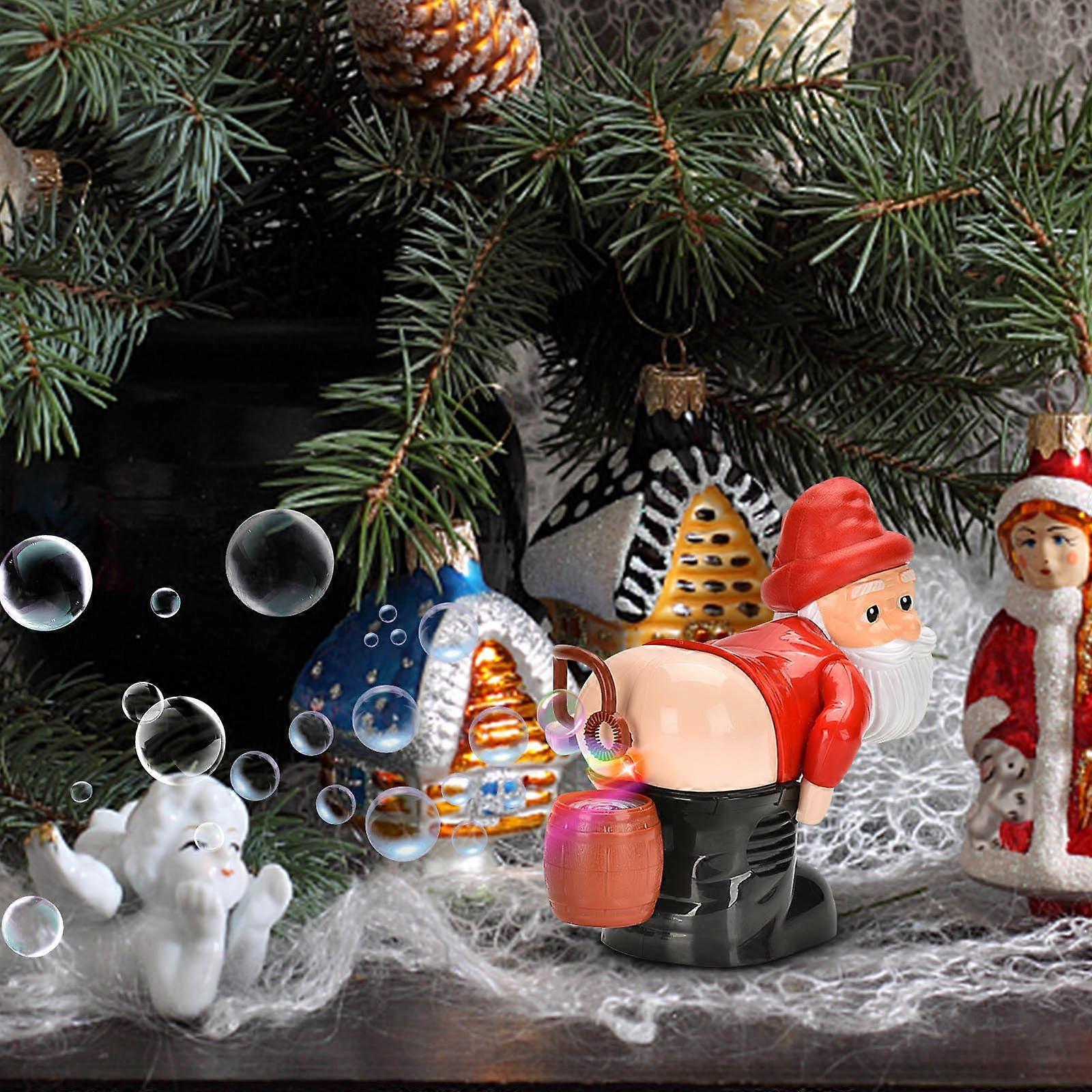 Christmas Automatic Bubble Machine With Lights Music Funny Santa Claus ...