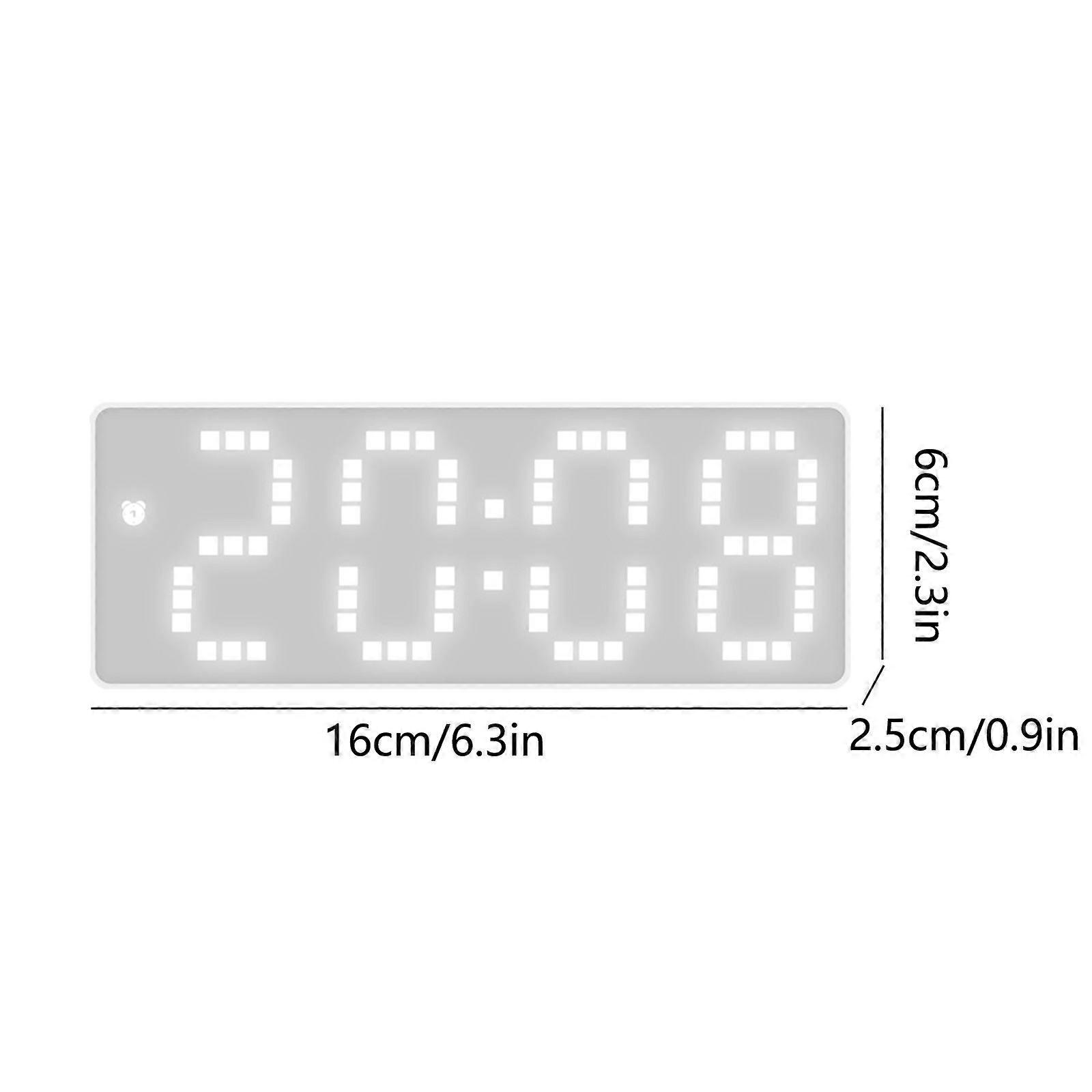 Fresh White Face Alarm Clock Room Clock Style Student Alarm Clock Date ...