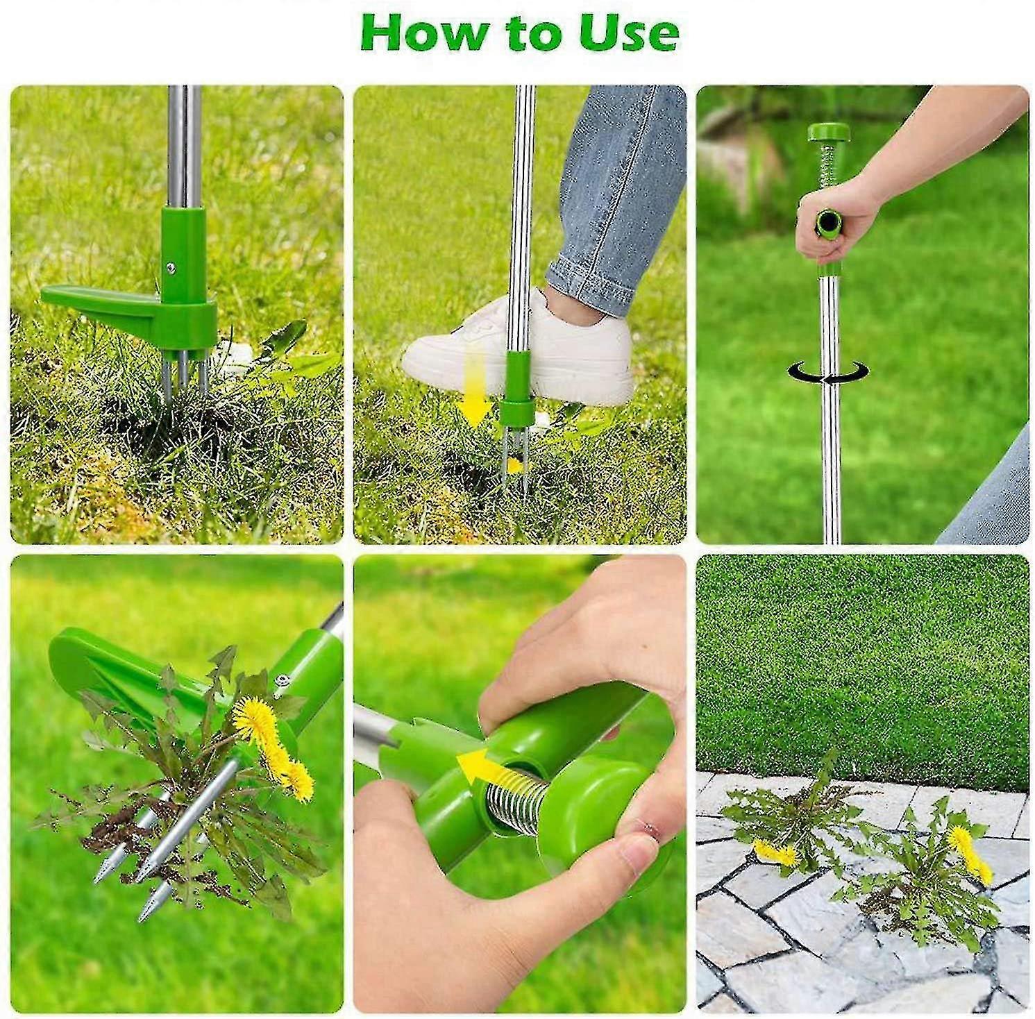 Weed Puller Manual Weeders Stand Up Weeding Tools Aluminum Alloy Pole ...