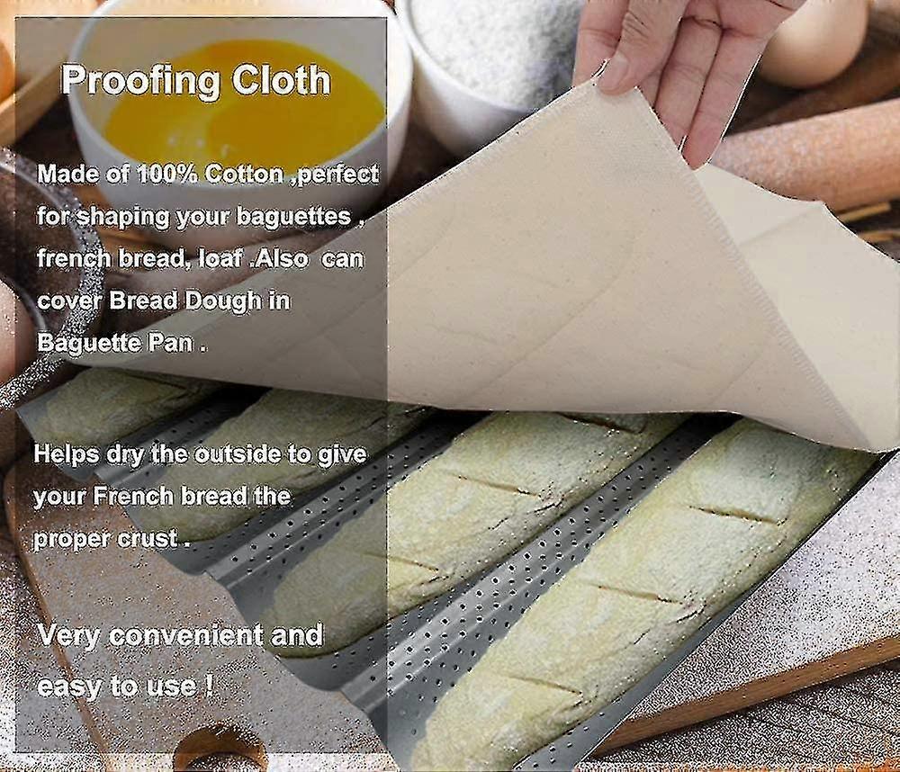 Thick Fermented Linen Cloth Proofing Dough Bakers Pans Bread Baguette ...