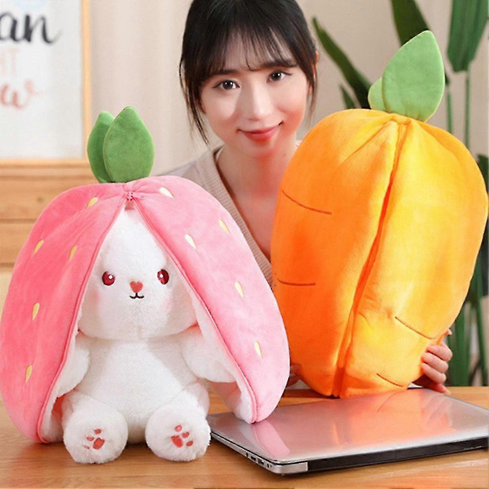 Rabbits Muppet Toys Reversible Carrots Strawberrys Bunny Pillow Plush ...