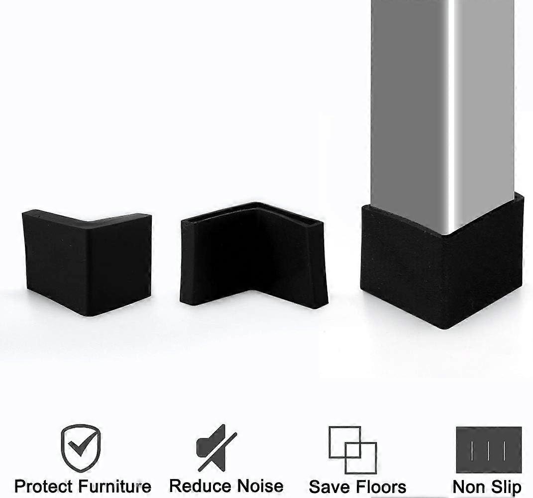 sourcing map 8pcs Chair Leg Caps L Shape Iron Angle Furniture Table ...