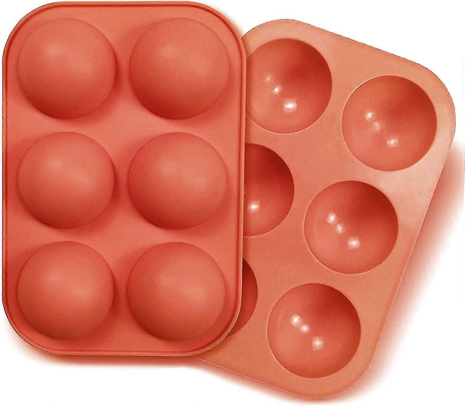 2 Pack Hot Chocolate Bomb Mold Semi Sphere Silicone Molds For Baking ...