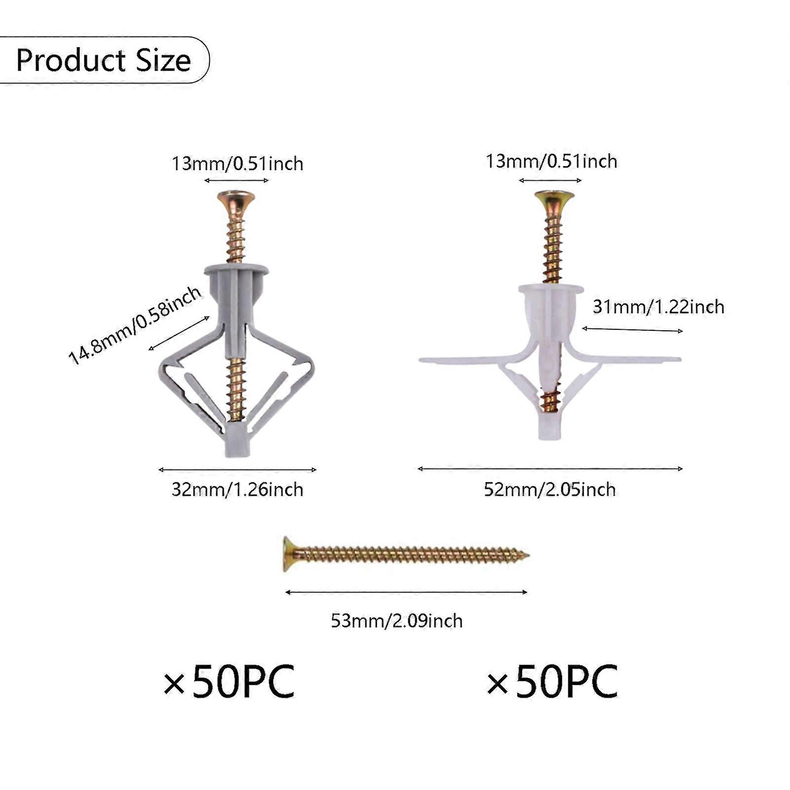 100 Pieces Hollow Brick Anchor Hollow Cinder Block Anchor Airplane ...