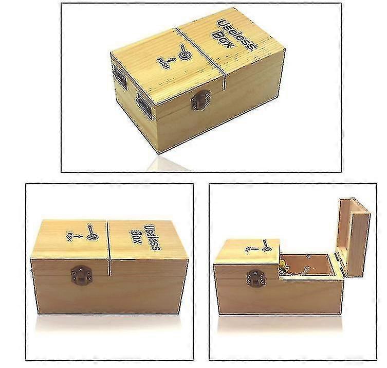 Useless Box Self-turning Off Box In A Wooden Storage Case | Fruugo UK