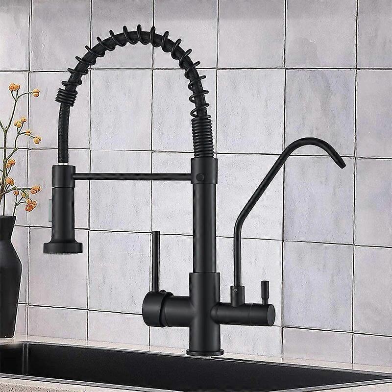 Kitchen Pure Water Filter Faucet Dual Handle Hot and Cold Drinking ...