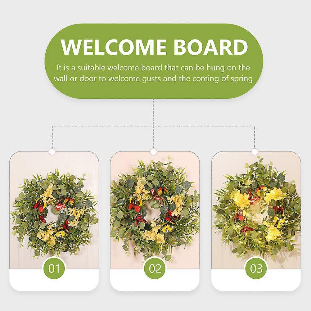 Outdoor Decor Spring Door Wreath Spring Wreath Greenery Wreath Front ...