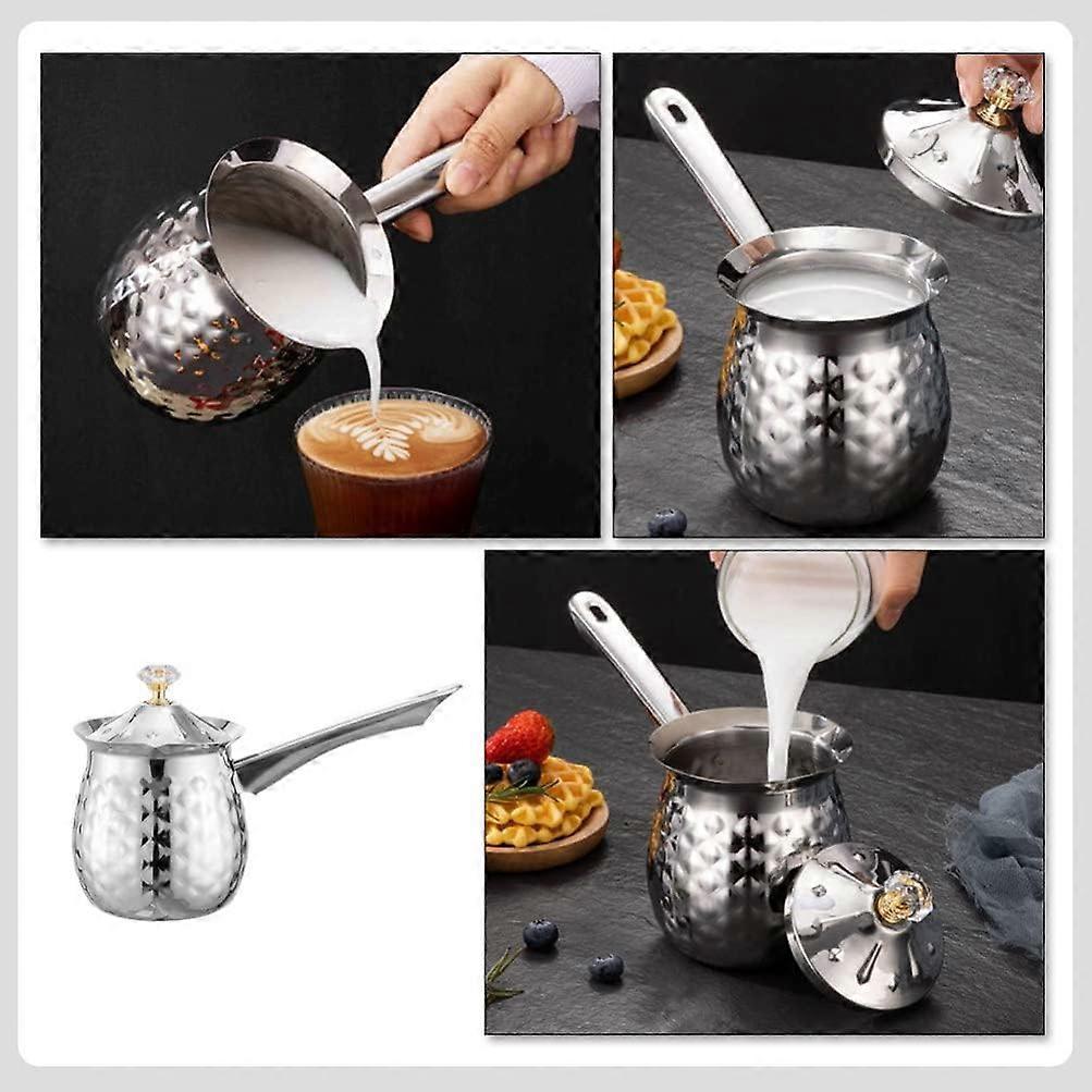Stainless Steel Turkish Coffee Pot - 200ml Stovetop Cezve with Spout ...