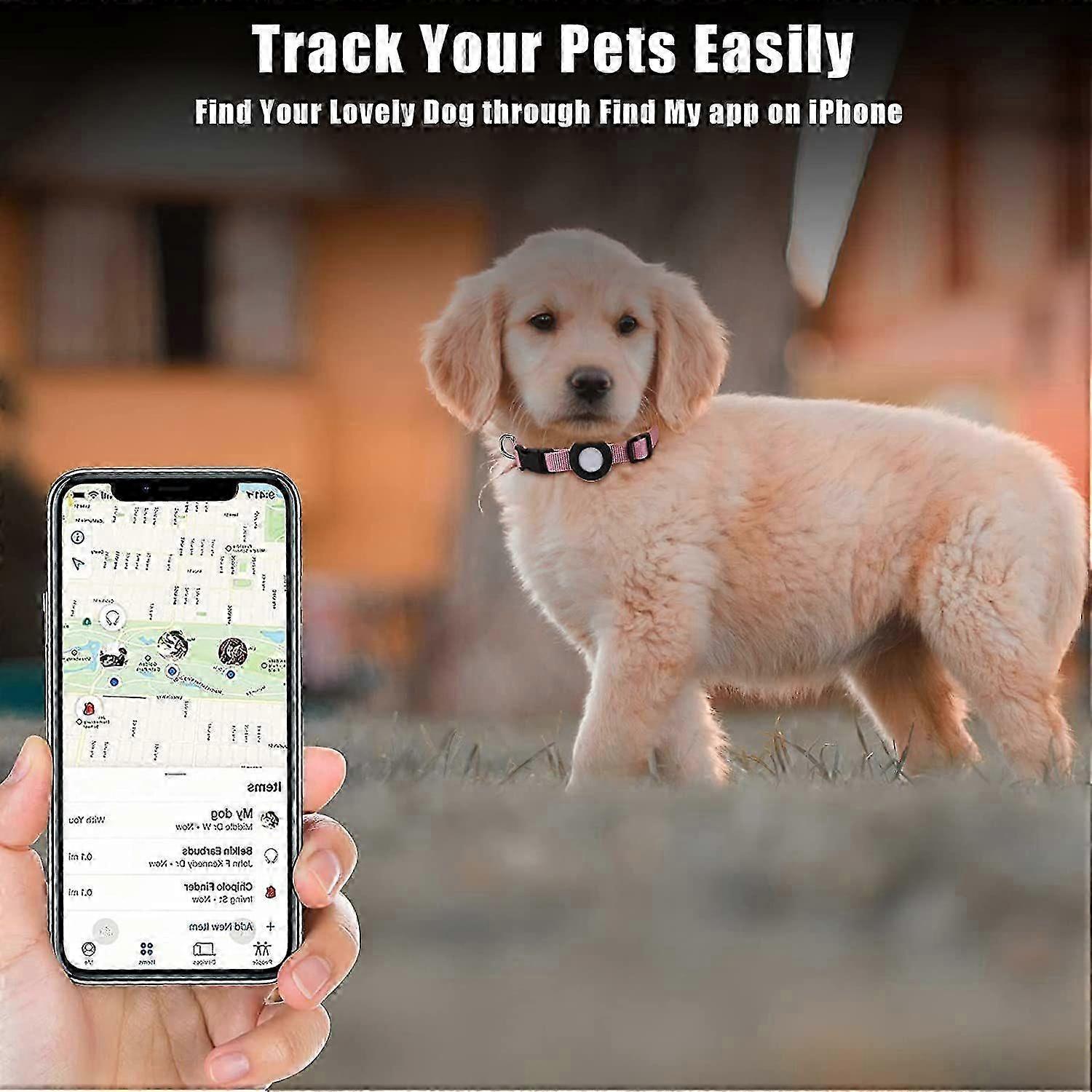 Airtag Dog Collar, Adjustable Air Tag Dog Collar with Breakaway Safety ...