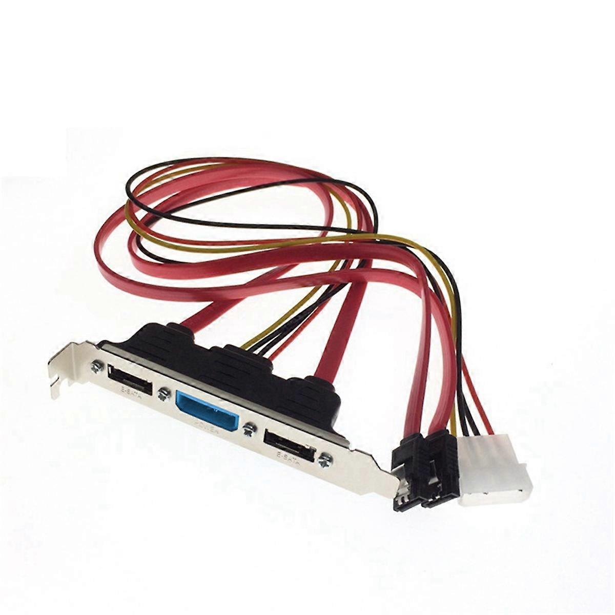 PC DIY SATA to ESATA and 4Pin IDE Molex Power PCI Bracket Slot Cable ...