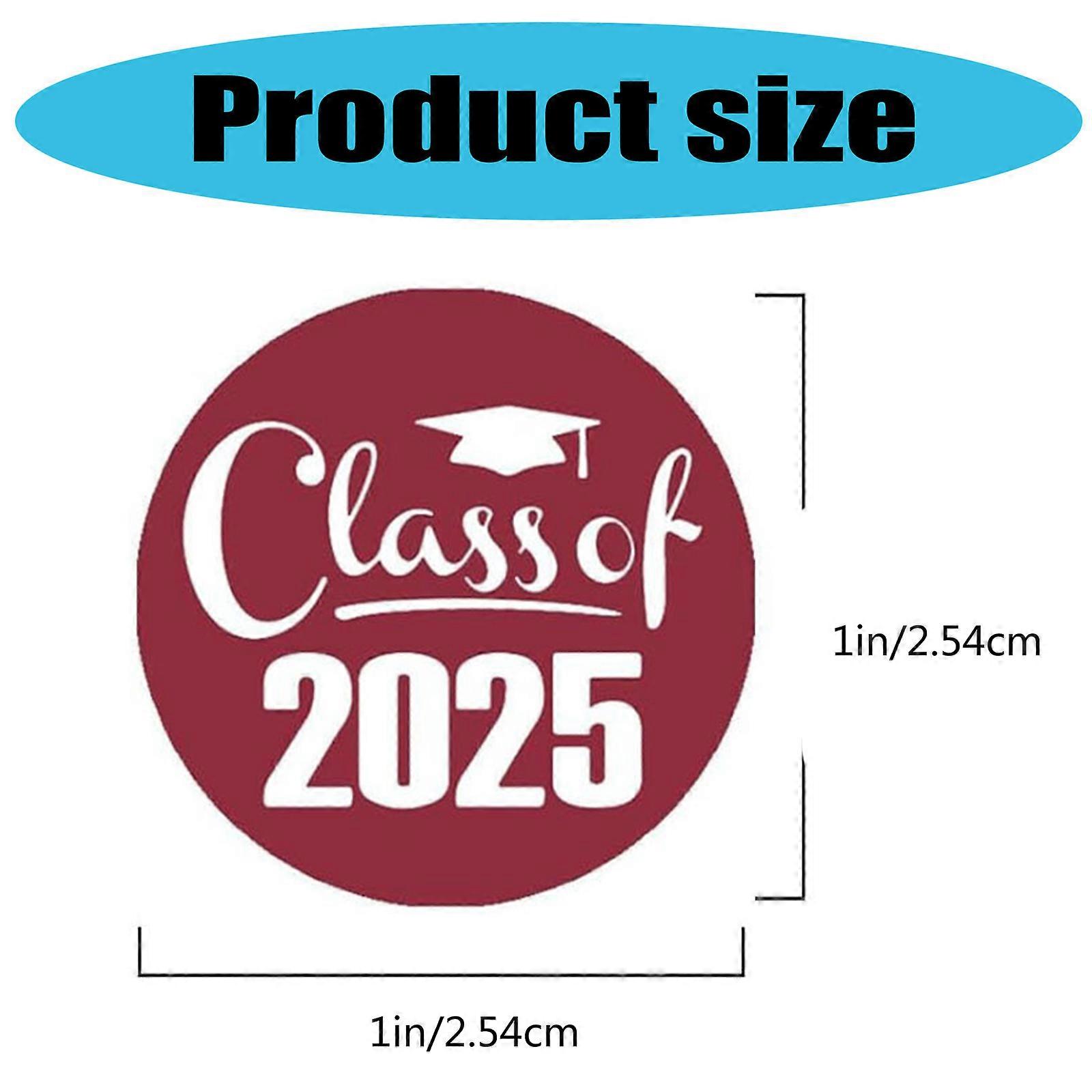 500Pcs Class of 2025 Graduation Themed Sticker 25mm Adhesive Sealing ...