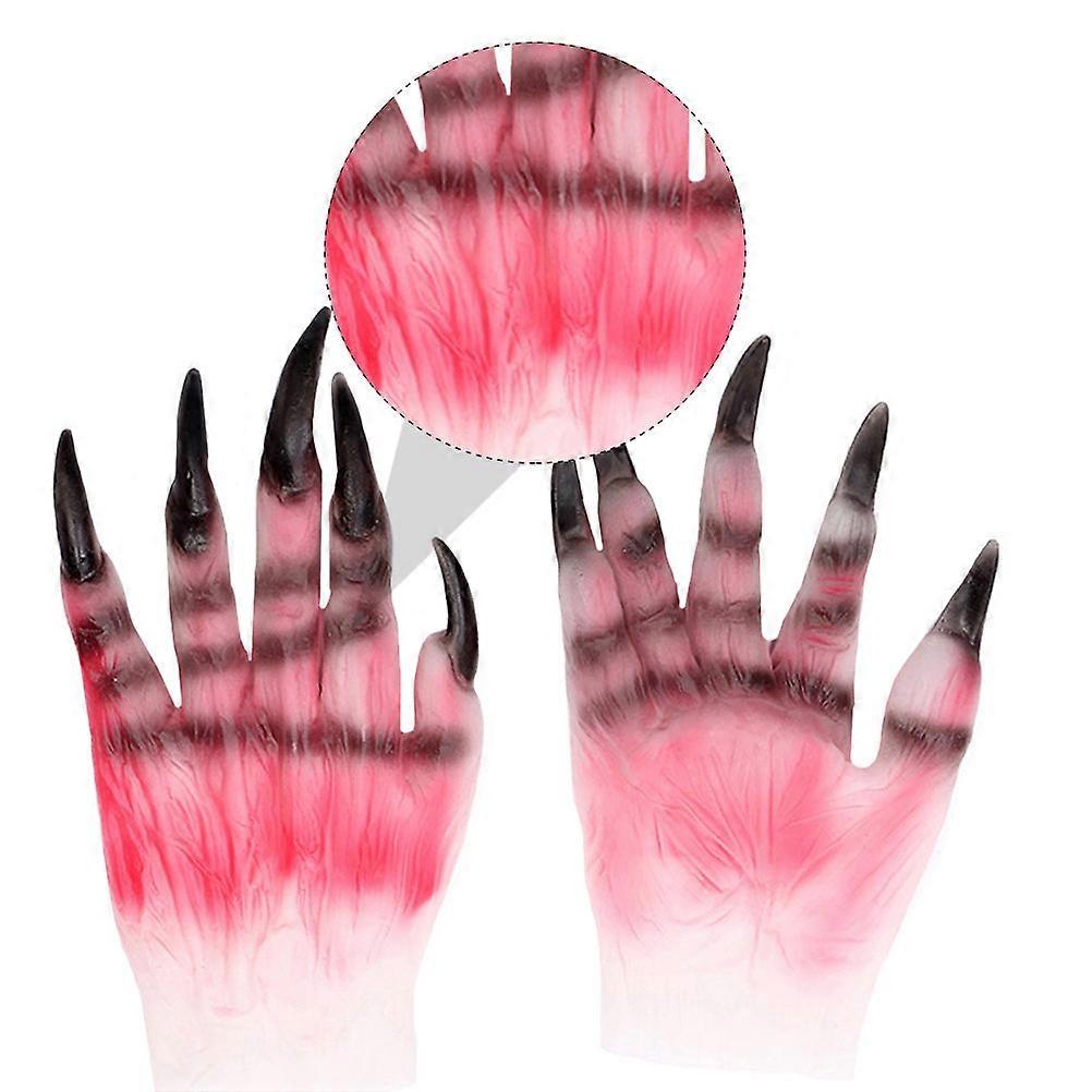 Halloween Paw Gloves Cosplay Costume Adult Halloween Party Claw Shape ...