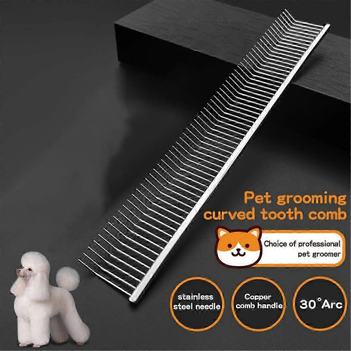 Pet Grooming Comb with Curved Hook - Deep Hair Removal & Texture ...
