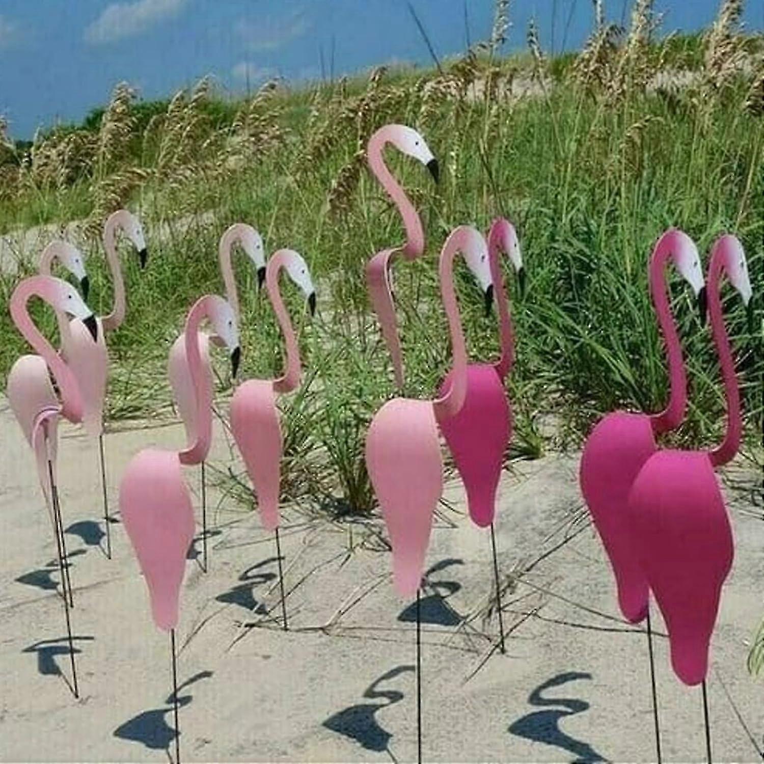 Colorful Flamingo Wind Spinner - Handmade Metal Garden Art, Whirling ...