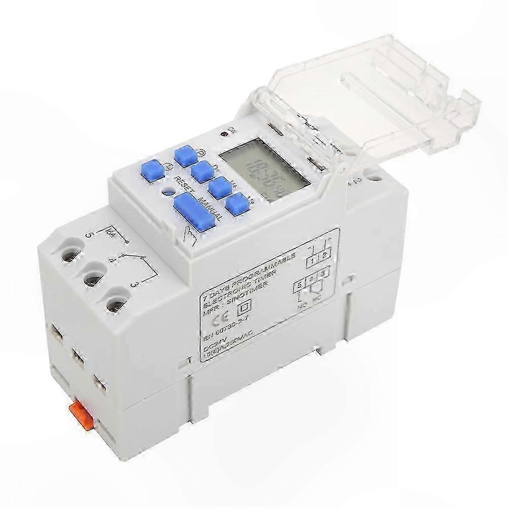 Programmable 7-Day Timer Switch with LCD Display for 24V DC 16A ...
