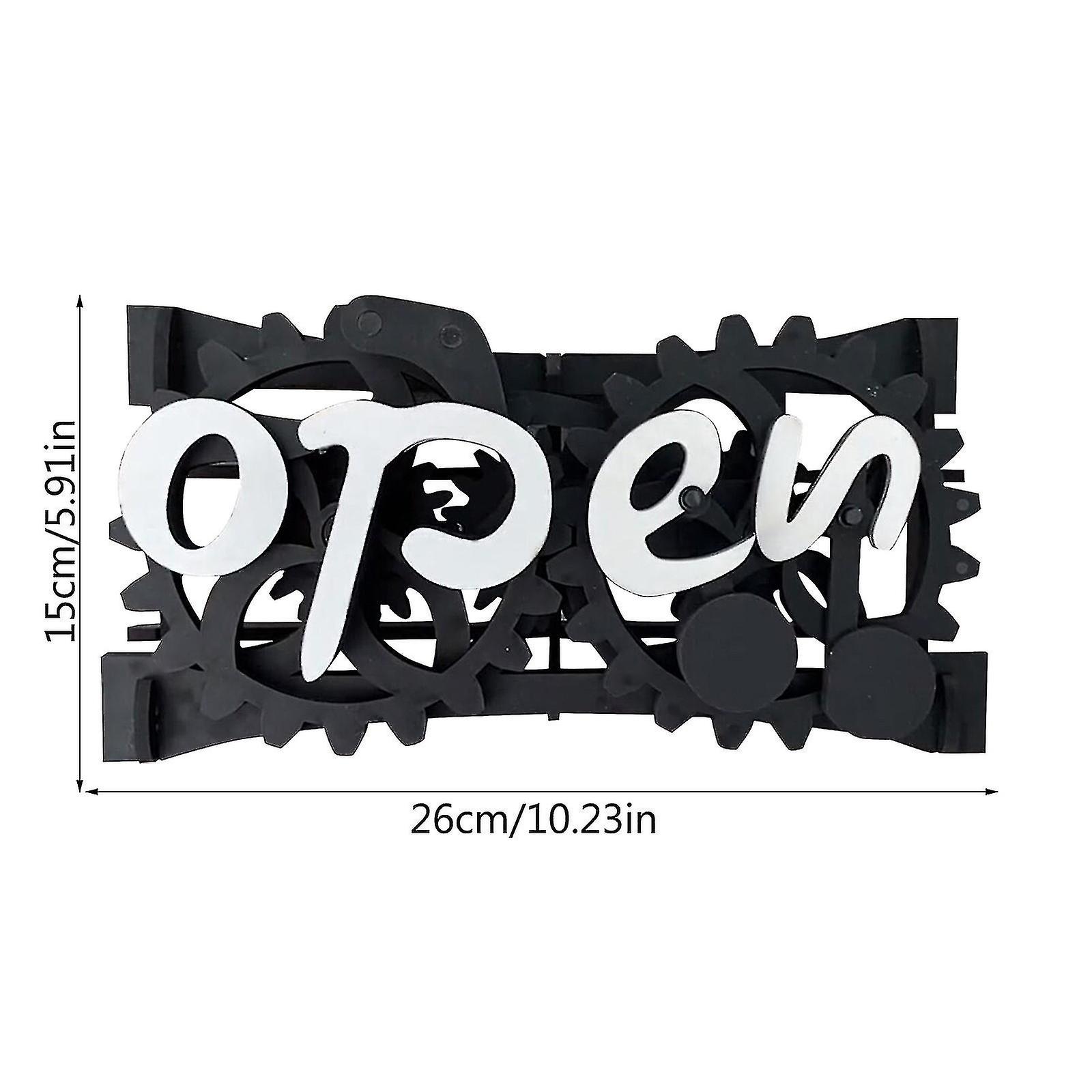 Revolutionary Open-closed Sign Board, Wooden Gear Mechanism Convertible ...