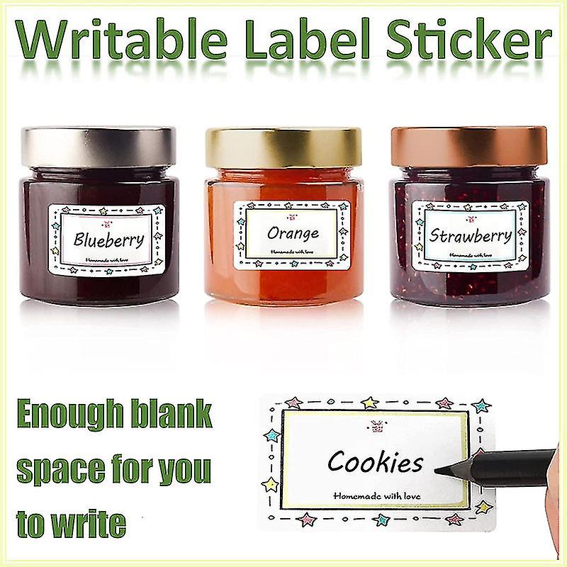 1 Roll/250 Pieces Food Labels Self Adhesive Jam Jar Labels 5x3cm ...