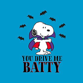 Peanuts You Drive Me Batty Halloween Snoopy Men's Sweatshirt | Fruugo US