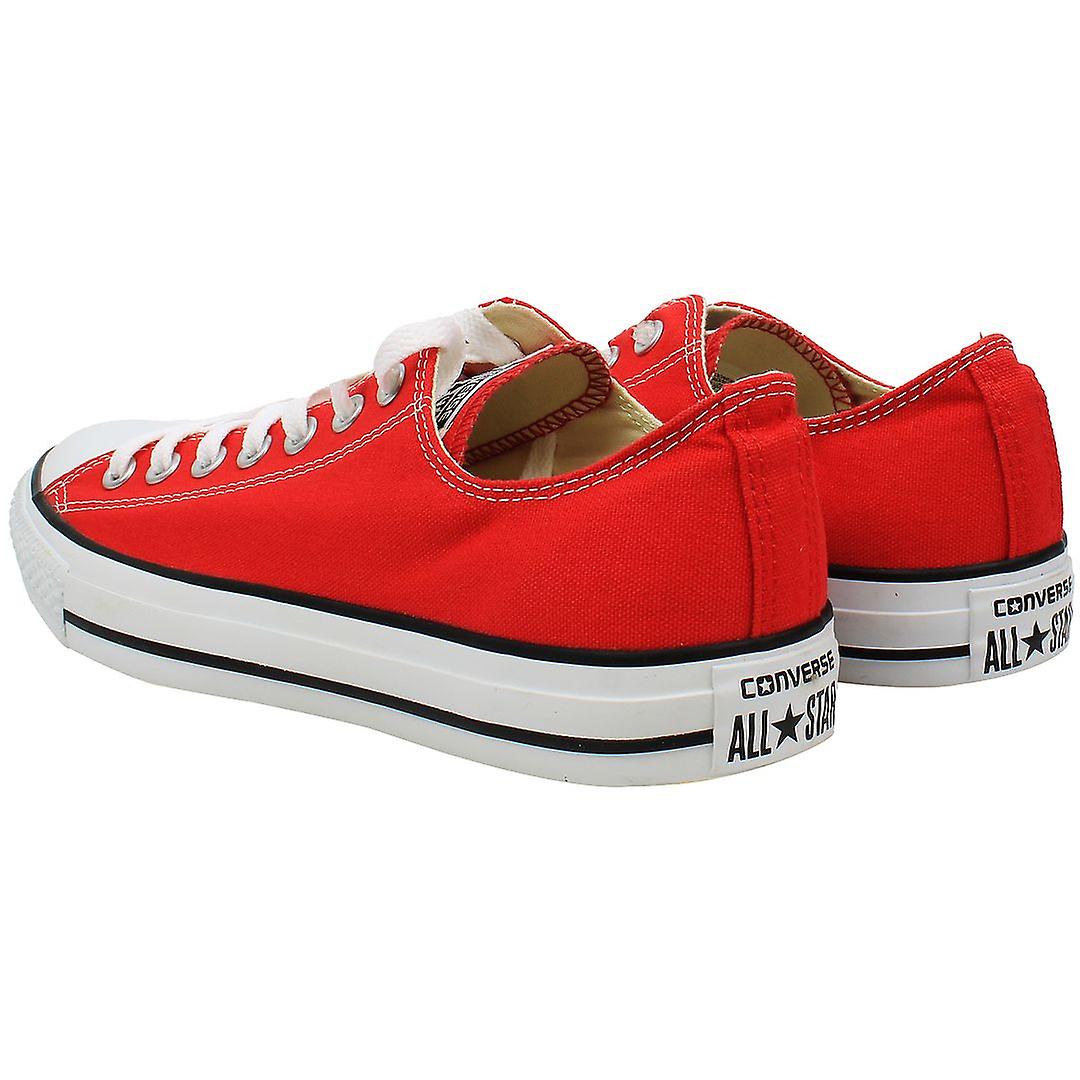 Converse Chuck Taylor All Star Lace-Up Red Canvas Womens Plimsolls ...