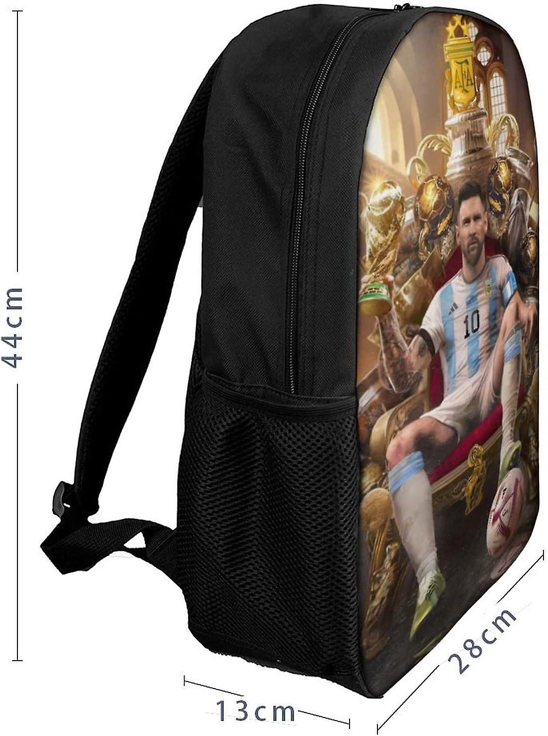 GENBAK Kids School Backpack 3D Printed Messi Backpack Football Player ...