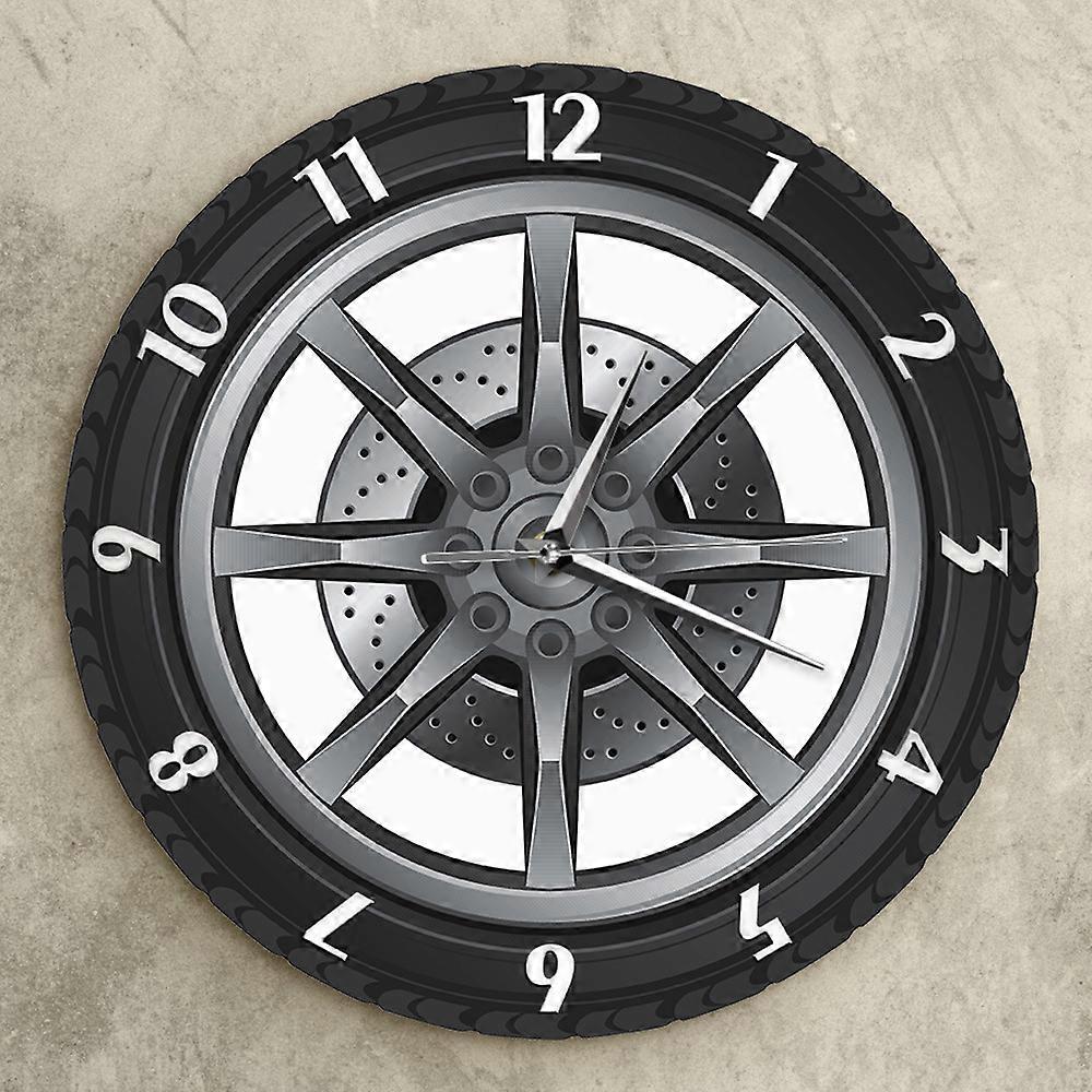 Tire Hanging Clock Garage Wall Clocks 3D Decorative Wall Clocks for Men ...