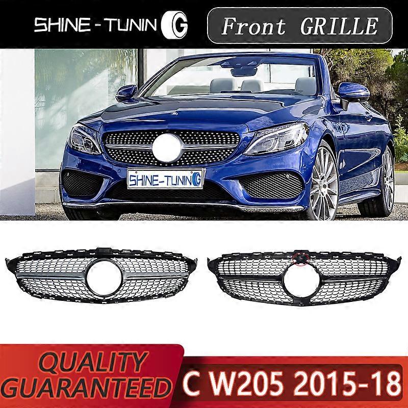 For For C Class W205 2015-2018 Year C250 C180 C200 C220 Diamond Grille ...
