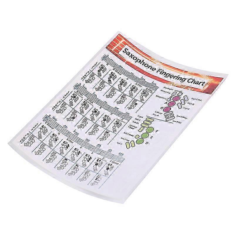 Saxophone Practice Chart Coated Paper Saxophone Fingering Chart ...