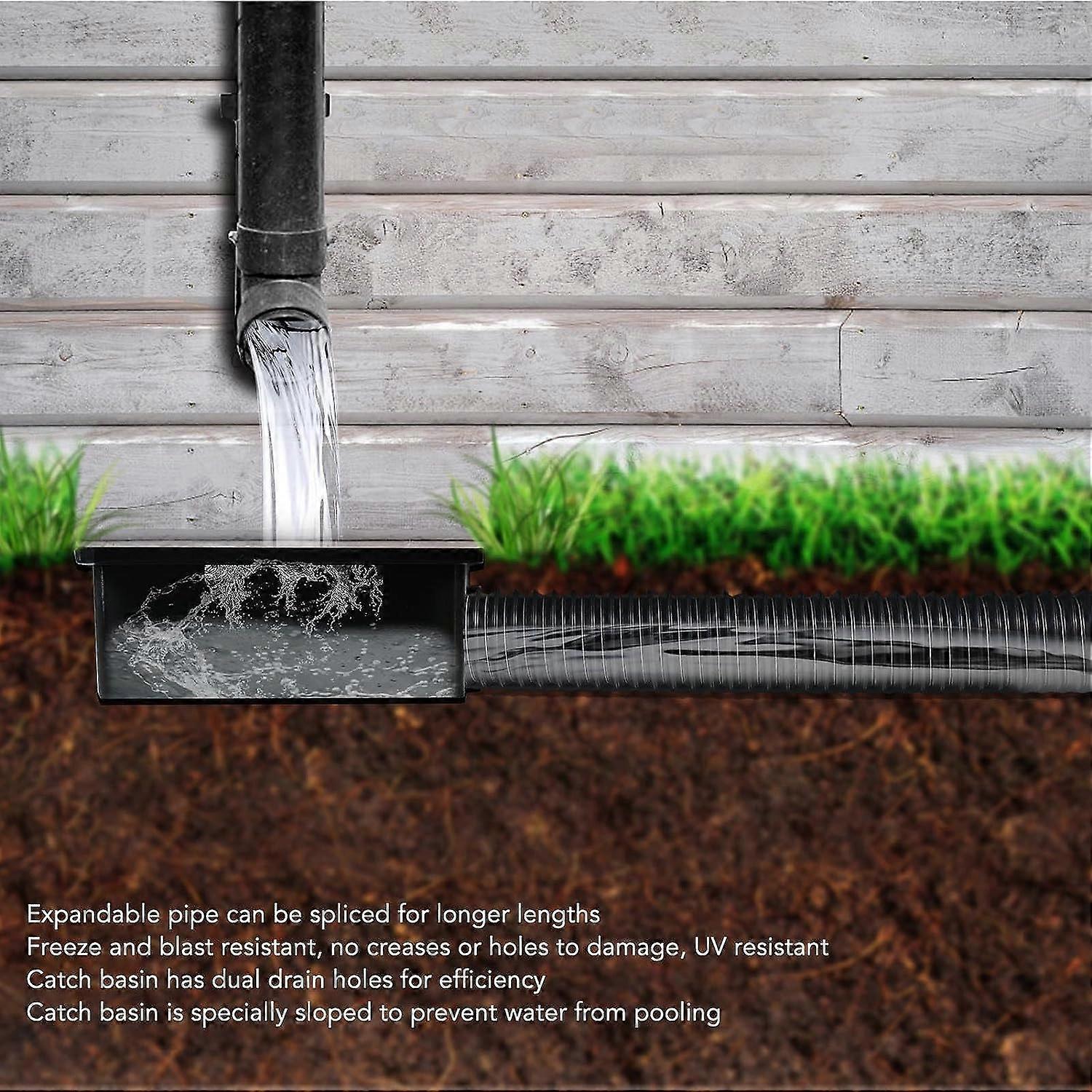 Gutter Downspout Extensions Dual Drain Holes Rain Gutter Downspout ...