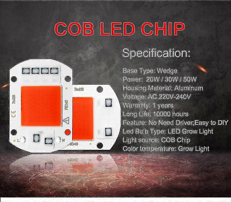 Led Grow Light Full Spectrum Cob Led Chip Ac 110v 220v No Need Driver ...