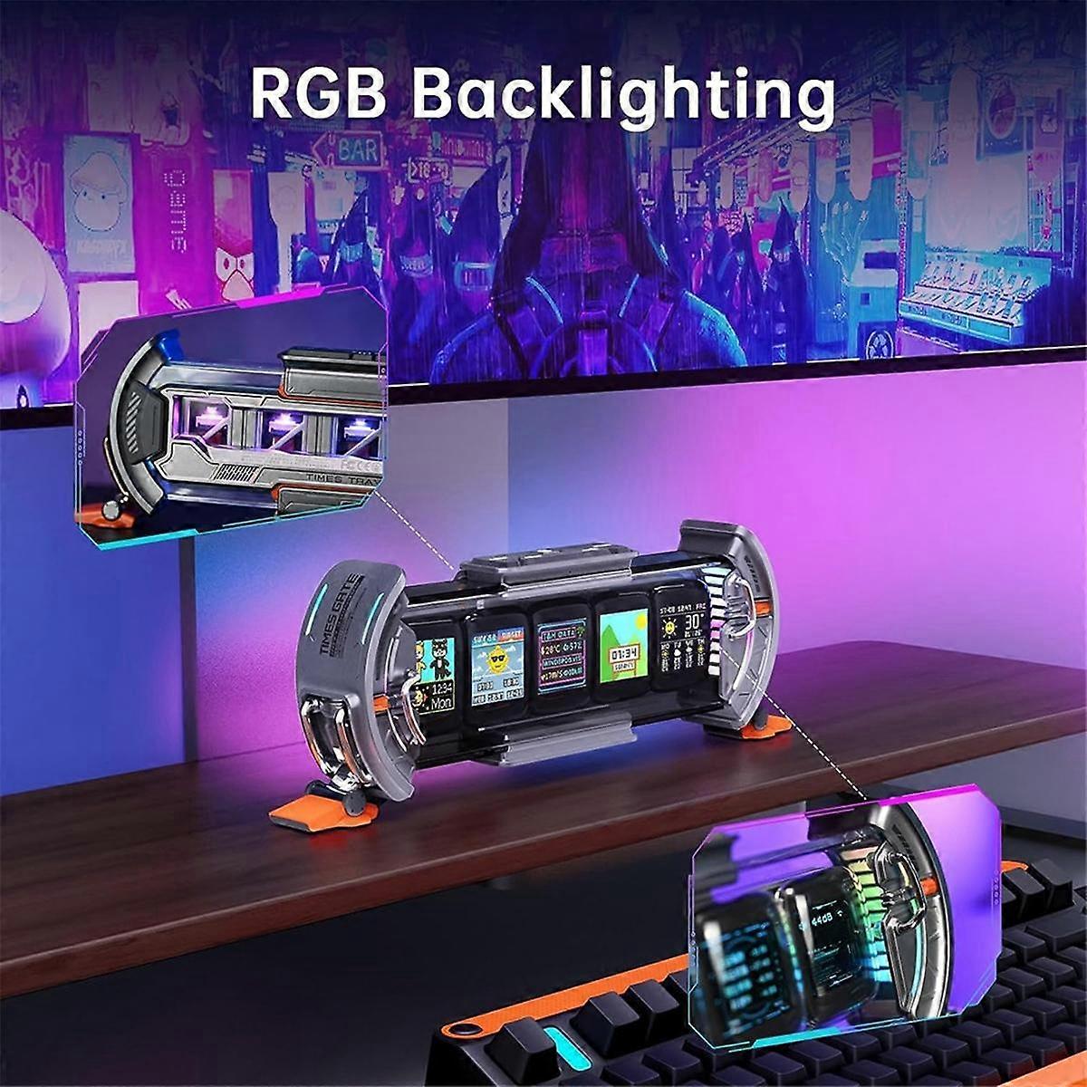 Gaming Setup Digital Clock with Smart APP Control, WiFi Connect, RGB ...