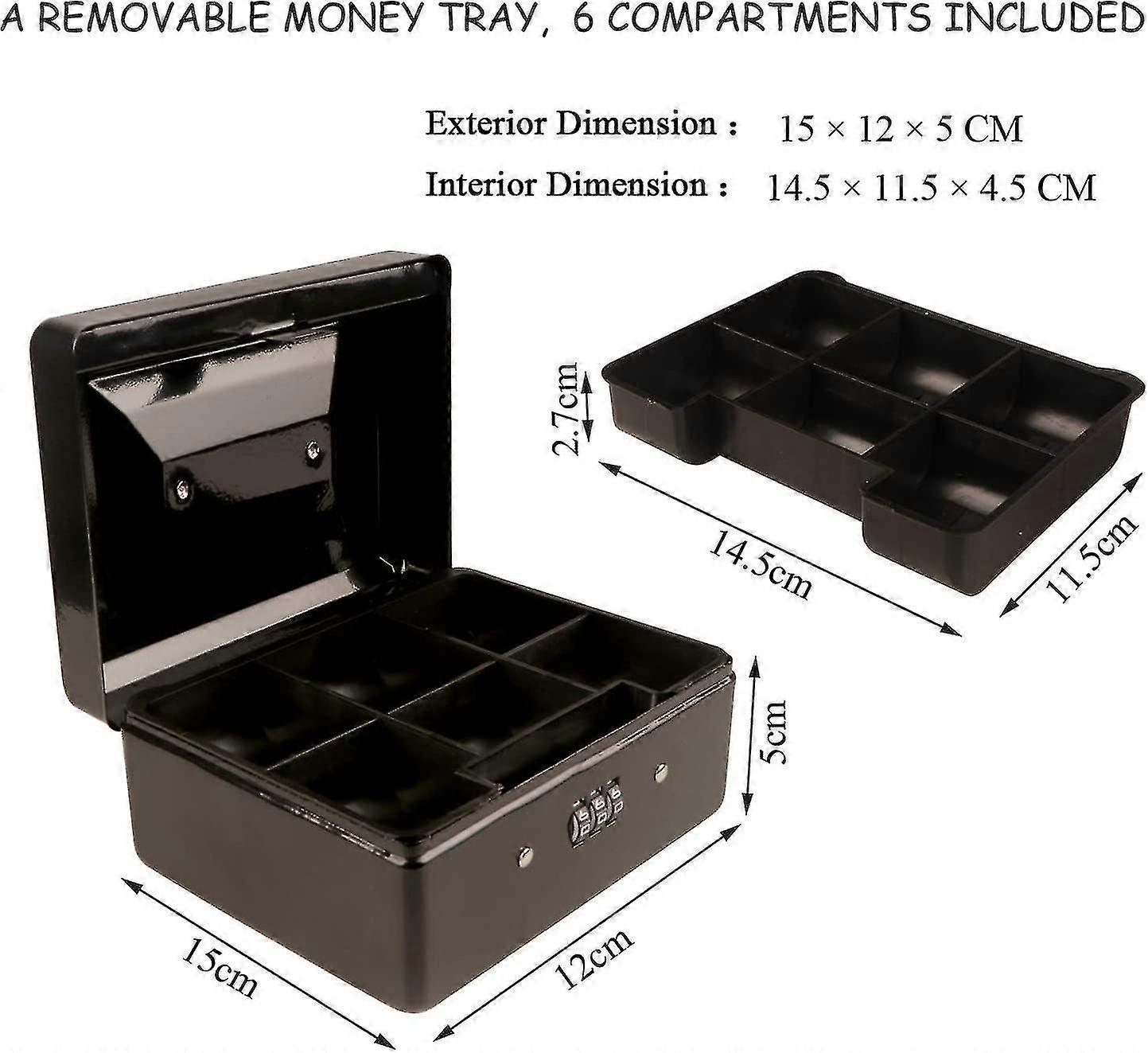 Small Cash Box With Combination Lock - Robust Cash Box Made Of Metal ...