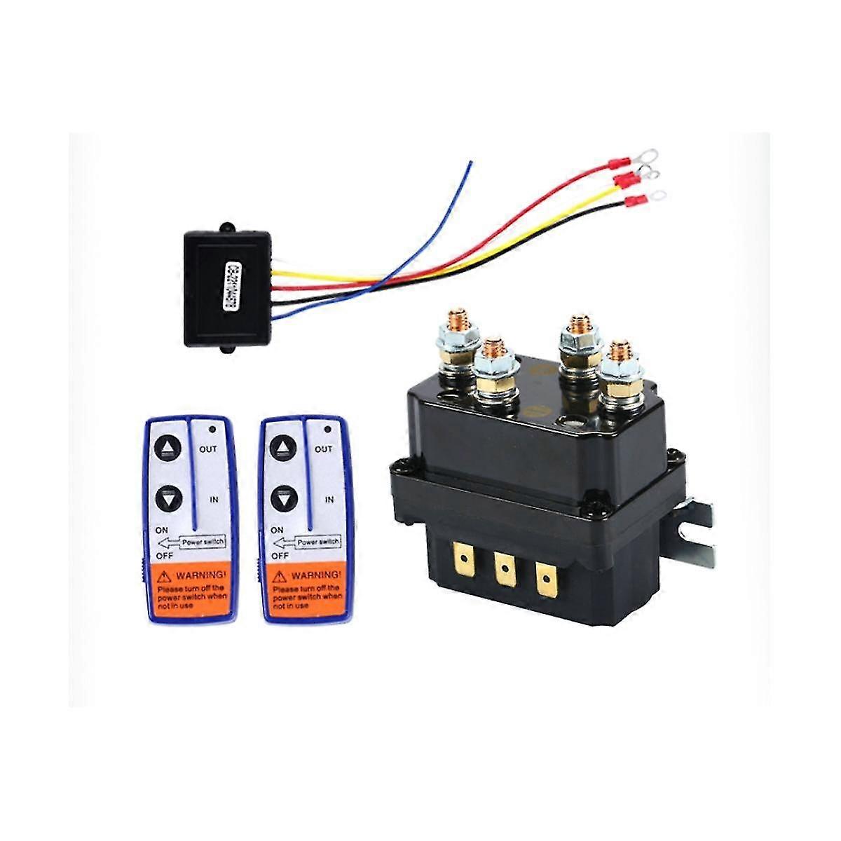 12v 250a Winch Remote Contactor Winch Control Solenoid Relay Twin ...