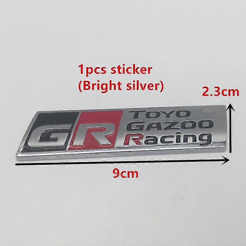 1pcs 3d Metal Gr Gazoo Racing Car Front Grille Emblem Side Fender Rear ...