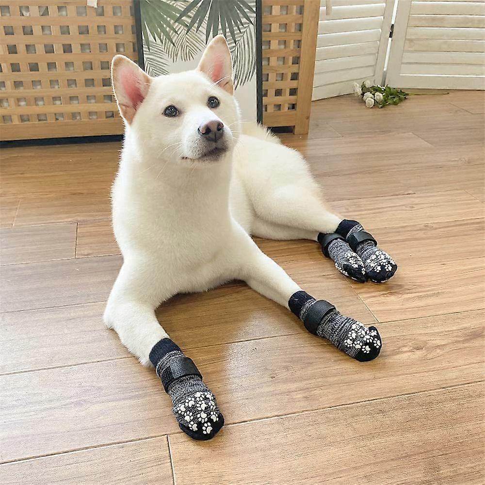 Anti-Slip Dog Socks Paws Stop Licking Adjustable Pet Paw Protection ...
