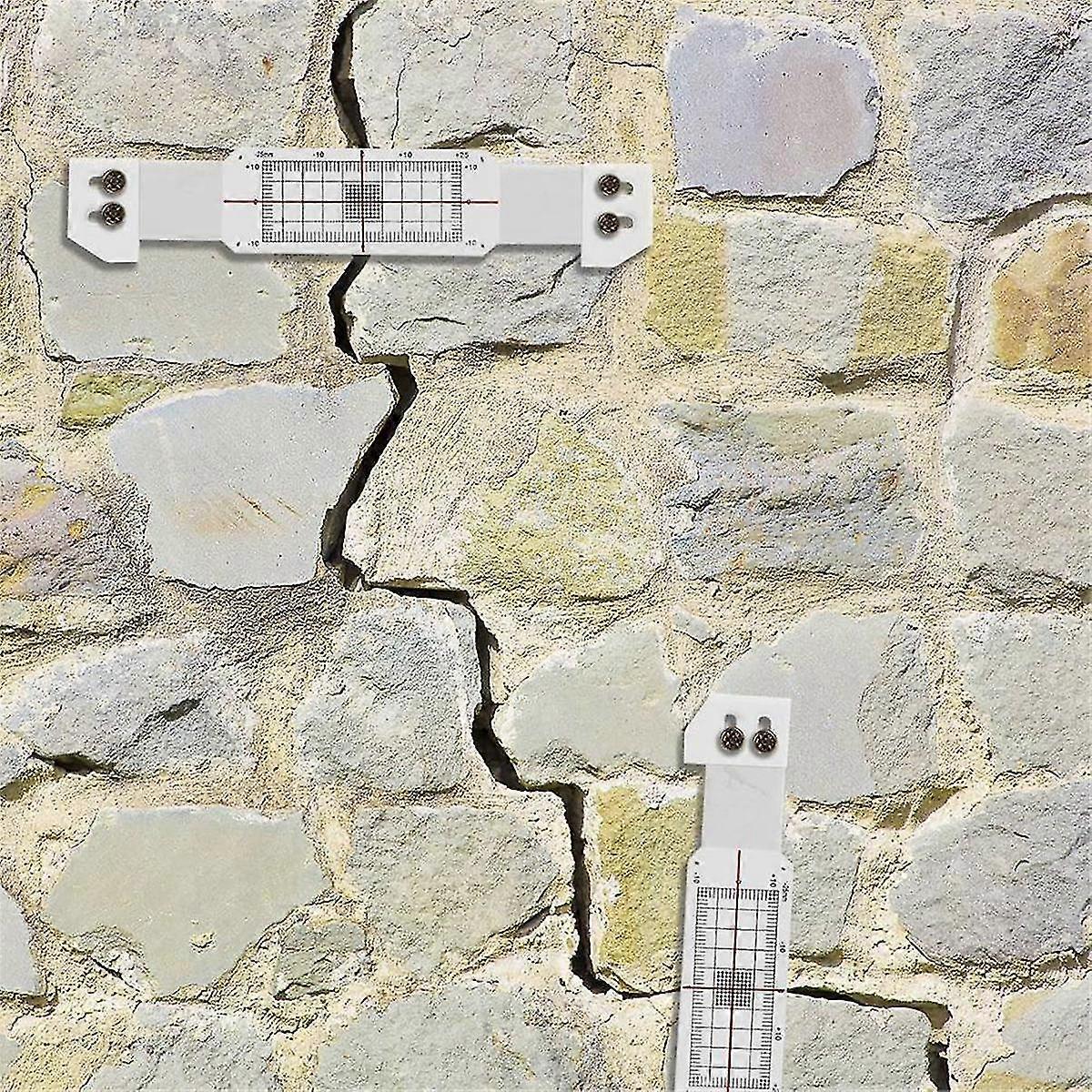 3 Pcs Crack Monitoring Record, Acrylic Corner Tell-tale Monitor,tell ...