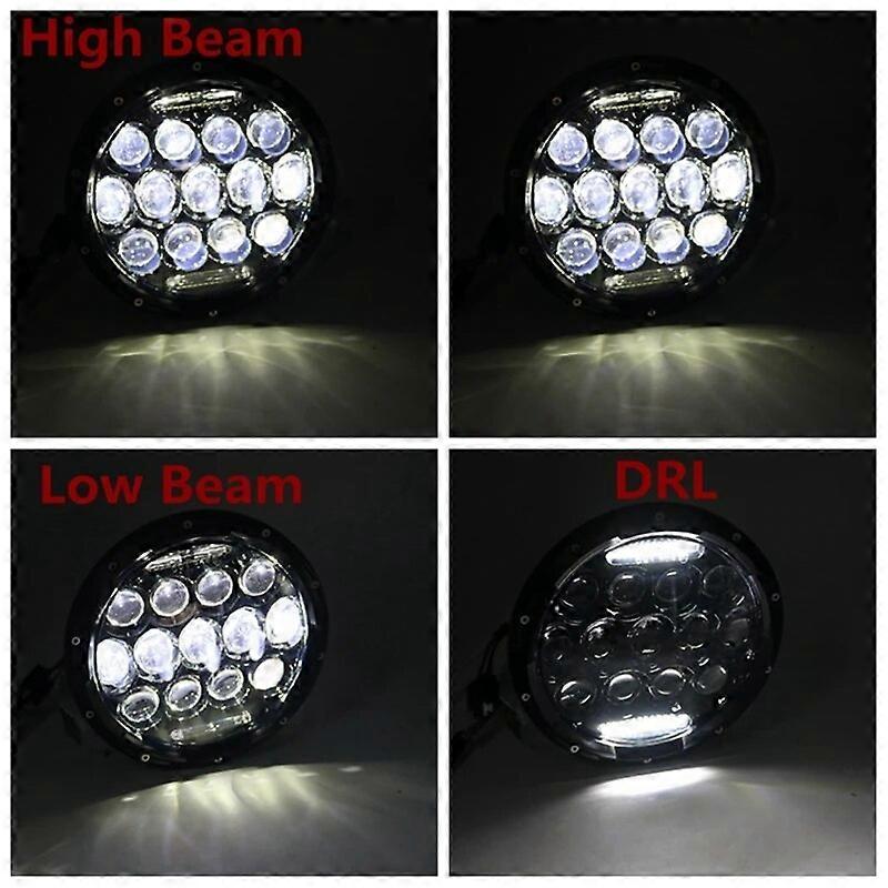 7" LED Round Headlights For Lada Niva 4x4 7 Inch 75W Chrome Driving ...