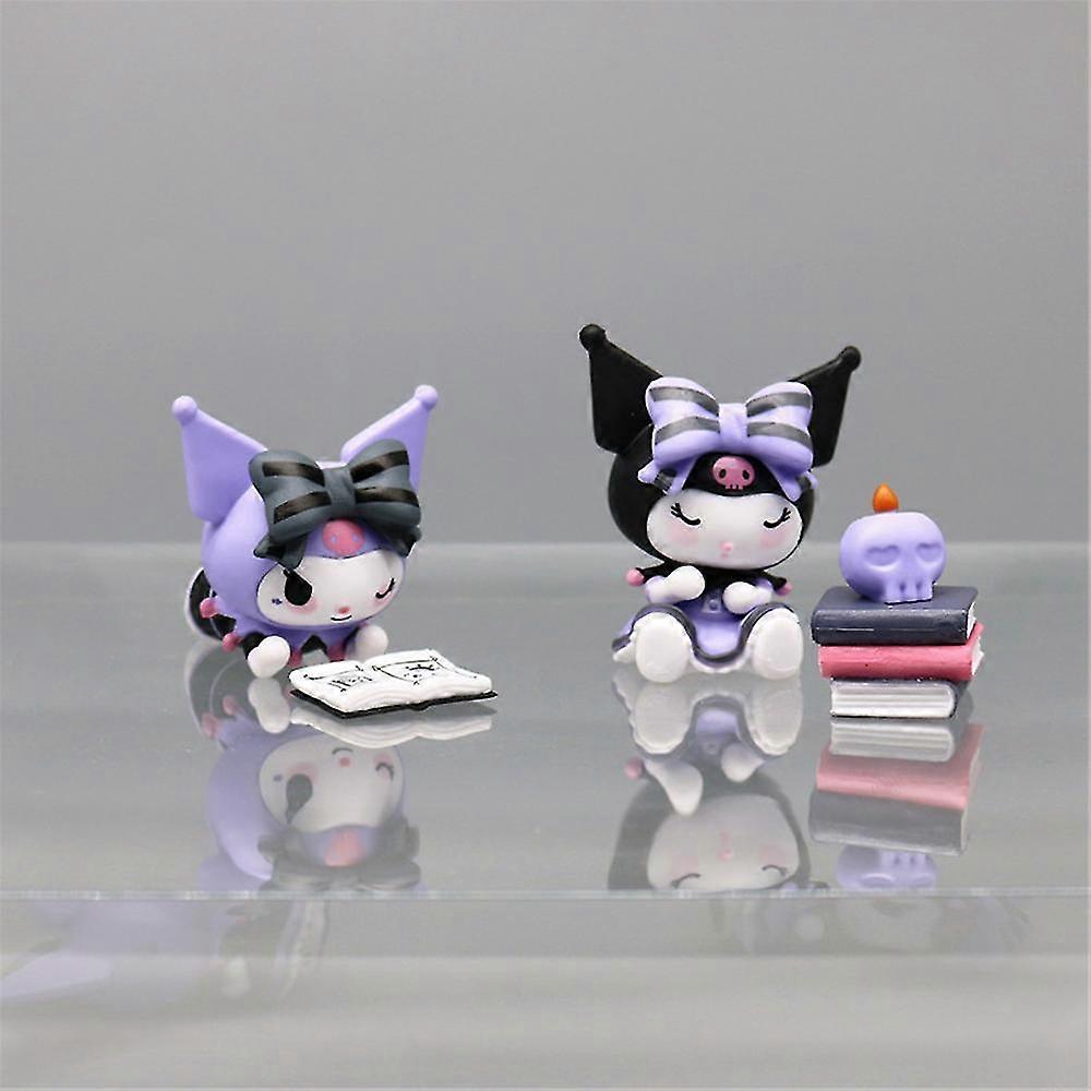 6pcs/set Kuromi Figures My Melody Cake Topperx Model Dolls Sanrio ...