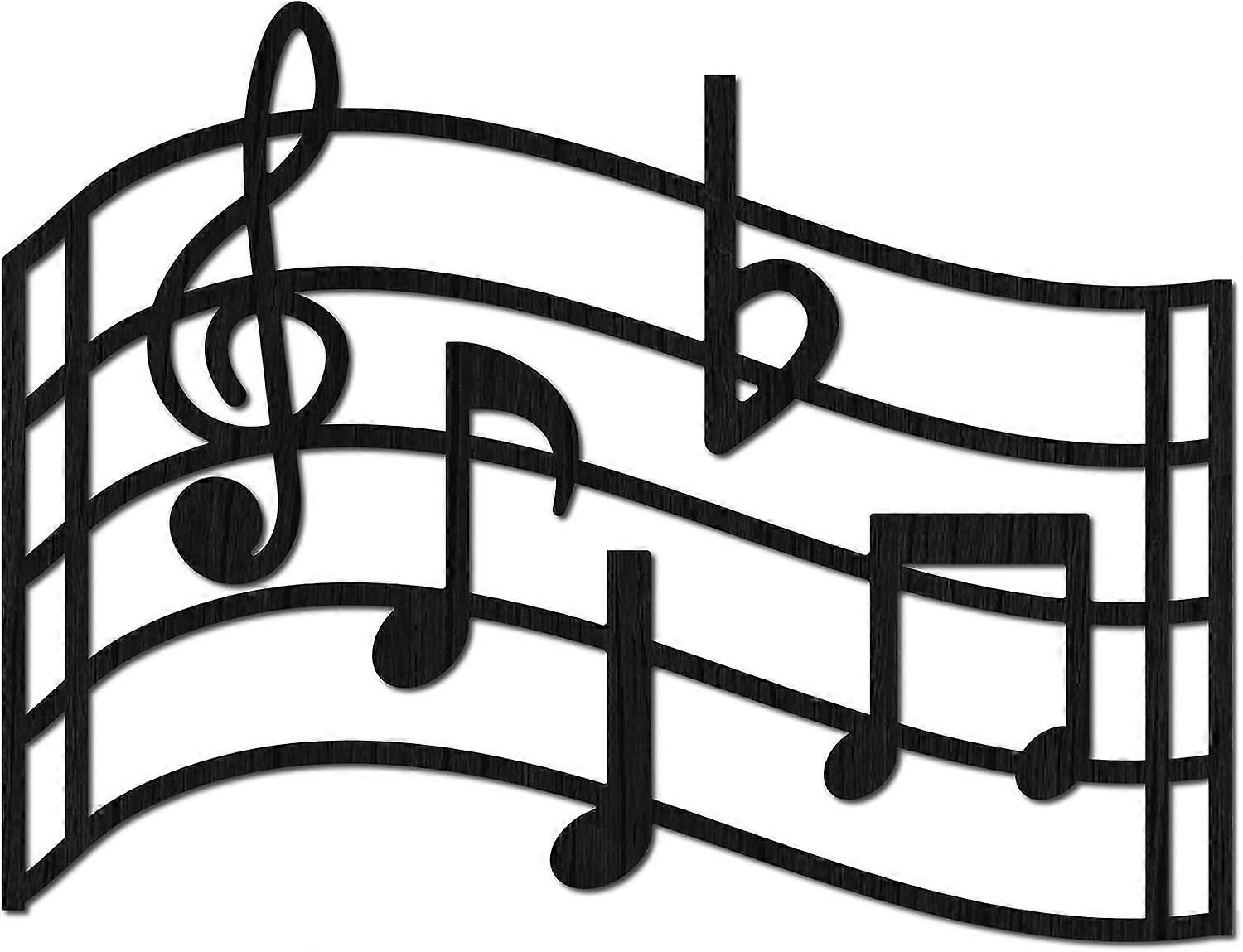Wood Music Note Wall Art Black Treble Clef Wall Decor Hanging Music ...
