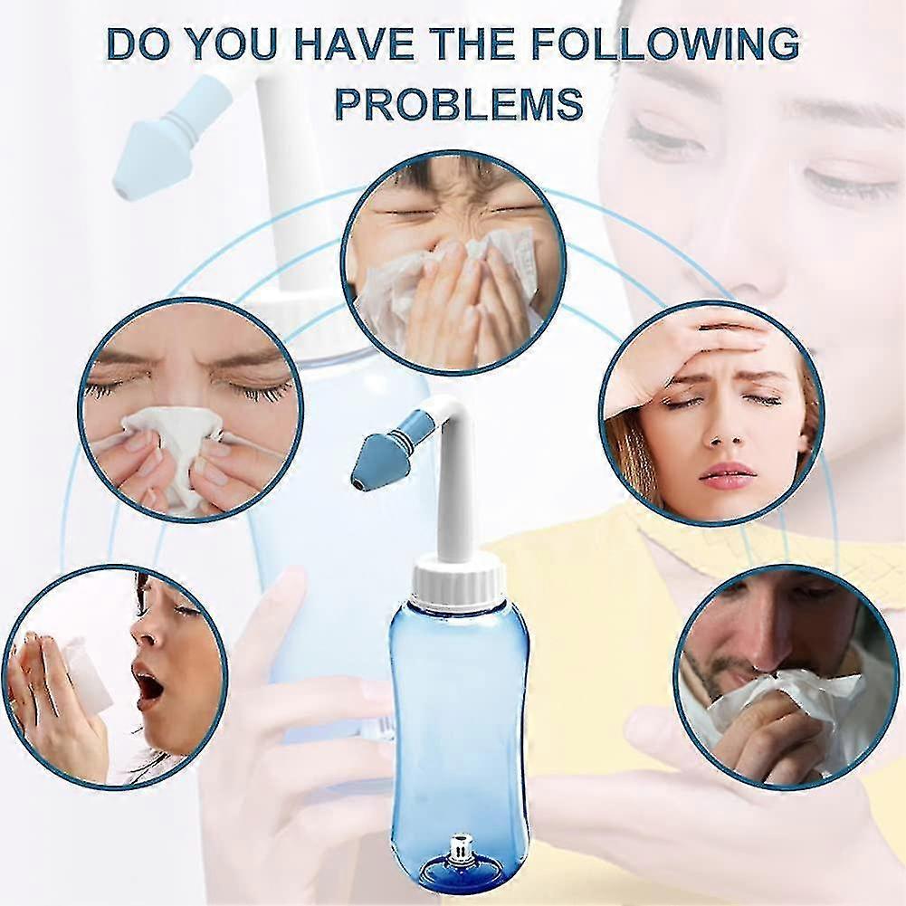 Nasal Wash Bottle Neti Pot Sinus Rinse Bottle Nose Cleaner Nasal ...
