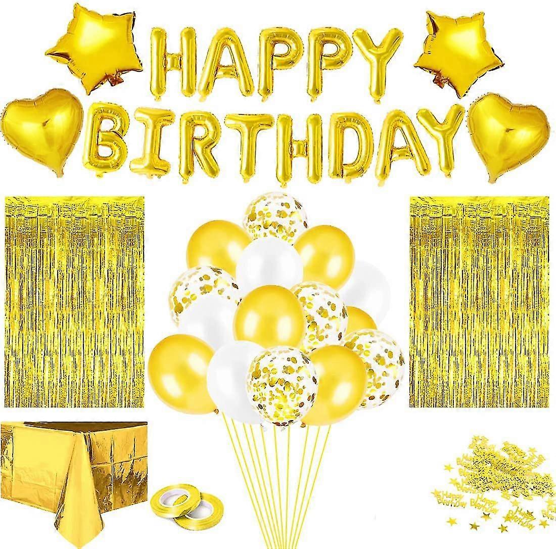 Grattis på födelsedagen Girlanger Konfetti Ballonger Dukar Blå ...