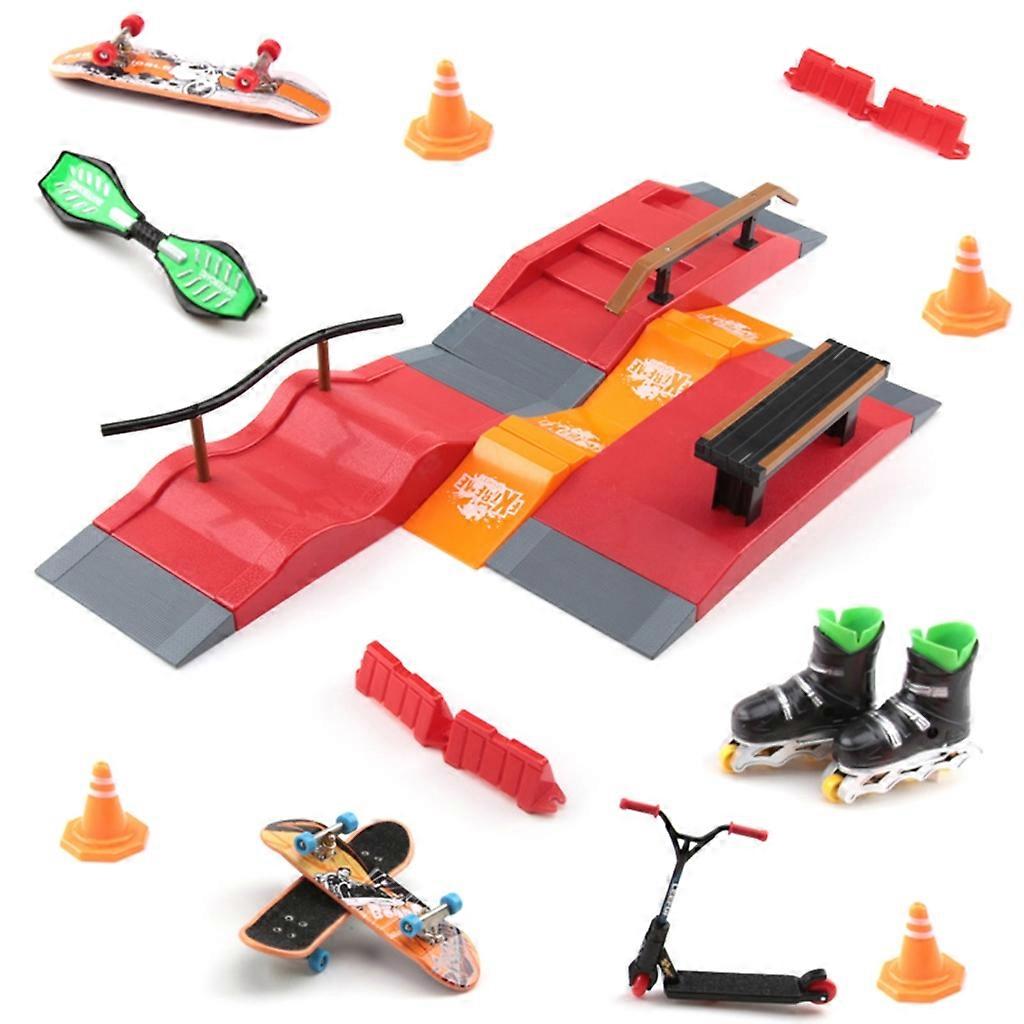 Finger Toy Set Mini Skateboard Professional Ramp Movement Freestyle ...