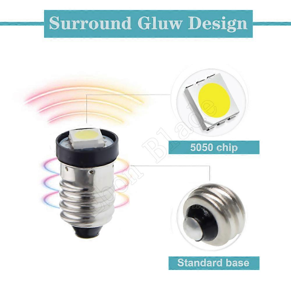 2/4 Adet Sıcak / Beyaz E10 3 Volt 6 Volt LED Işıklar Ampuller 1447 Vida ...