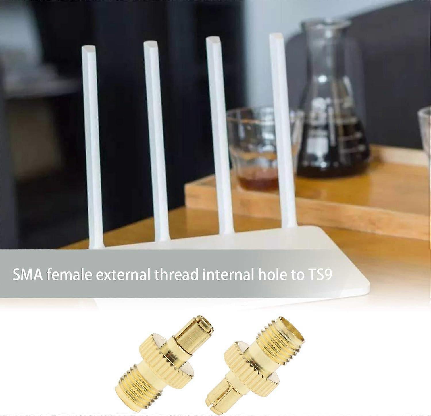 2025 New 2 Pack SMA Female to TS9 Male RF Adapter Gold Plated Coaxial ...