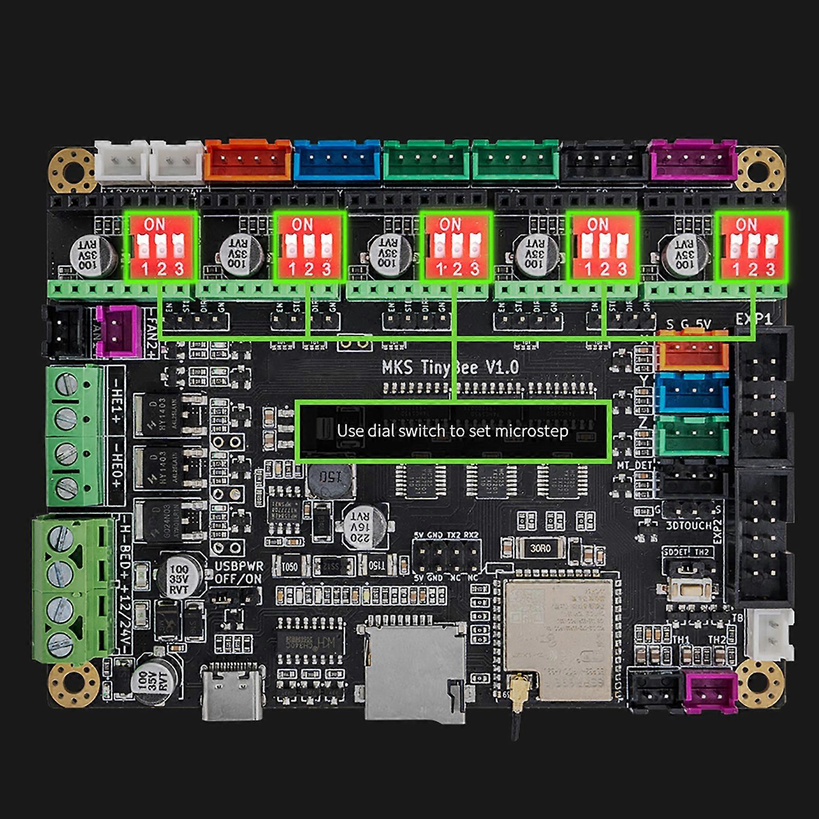 3D Printer Controller MKS TinyBee Motherboard ESP32-Wroom-32U 8M Flash 32 Bit | Fruugo UK