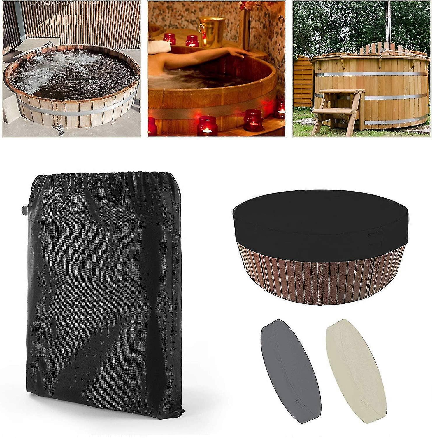 Round Hot Tub Cover Waterproof Weather Resistant Spa Hot Tub Protector ...