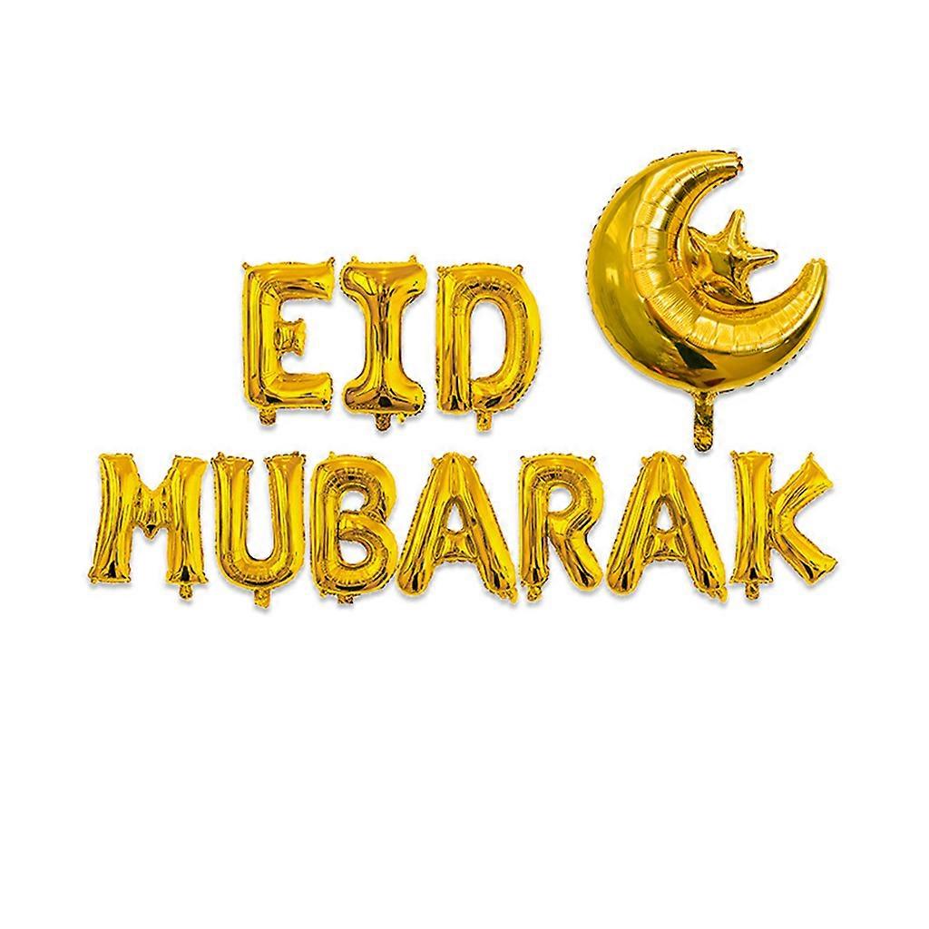 16'' Happy Eid Mubarak Ramadan Letter Foil Balloons Decoration Alphabet ...