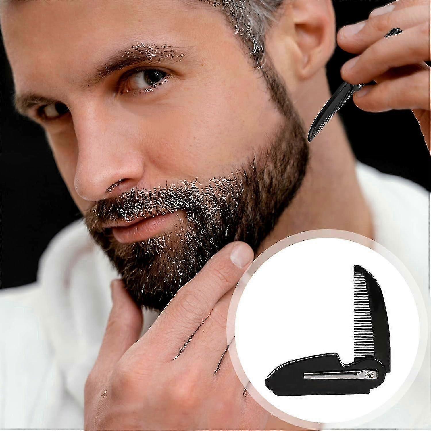 Folding Beard Comb, 3pcs Folding Mustache Combs For Men, Small Pocket ...