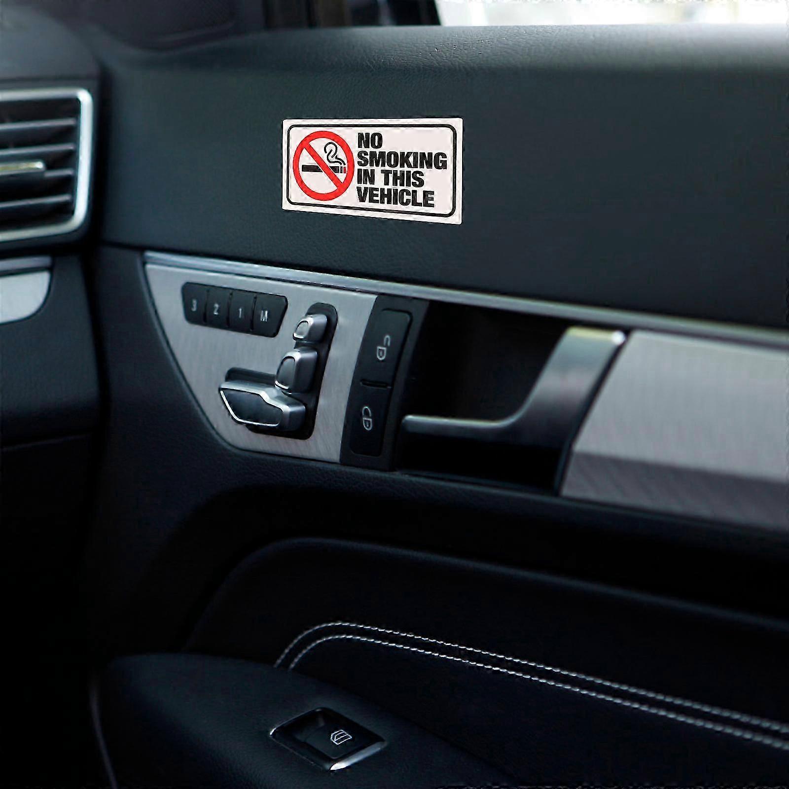 6 pcs No Smoking in This Vehicle Sign Sticker Self Adhesive Sticker ...